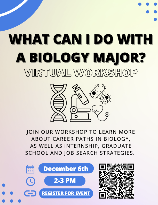 What Can I Do with a Major in Biology Virtual Workshop - Dec. 6th ...